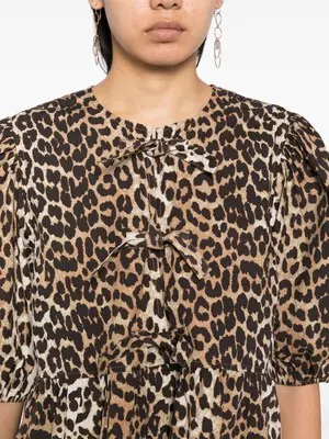 GANNI Organic Cotton Mini Dress - Multi