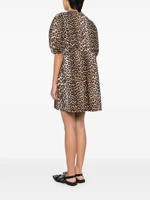 GANNI Organic Cotton Mini Dress - Multi