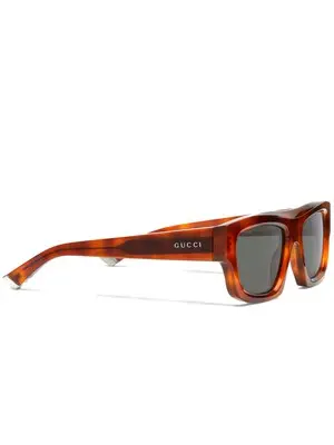 Gucci Rectangular Sunglasses - Brown