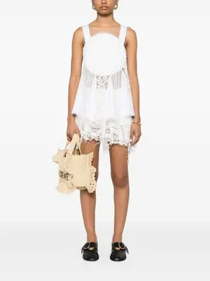 Loewe Cotton Mini Skirt - White