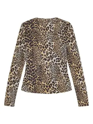 GANNI Leopard Print Top - Multi