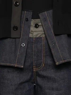 Sacai Denim Cotton Jeans - Blue