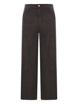 Ami Cotton Corduroy Trousers - Grey