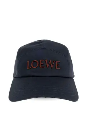 Loewe Logo Cotton Baseball Cap - Blue
