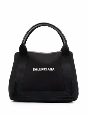 Balenciaga Cabas Small Canvas Tote Bag - Black