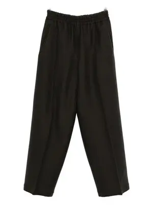 Ami Wool Wide-leg Trousers - Grey