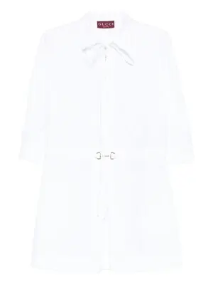 Gucci Cotton Short Shirt Dress - White