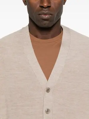LEMAIRE Wool Blend Cardigan - Grey