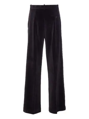 CIRCOLO 1901 Cotton Wide-leg Trousers - Black