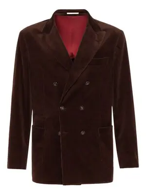 Brunello Cucinelli Cotton Double-breasted Jacket - Brown