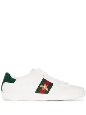 Gucci Ace Leather Sneakers - White