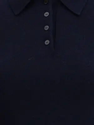 Loewe Wool And Cashmere Polo Shirt - Blue