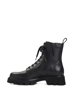 ROGER VIVIER Viv Rangers Leather Boots - Black