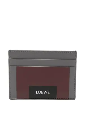 Loewe Leather Credit Card Case - Grey
