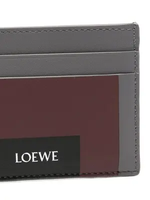 Loewe Leather Credit Card Case - Grey
