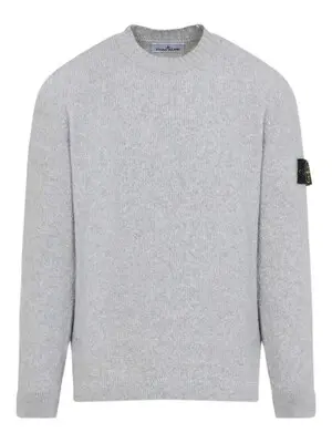 Stone Island Wool Blend Crewneck Sweater - Grey