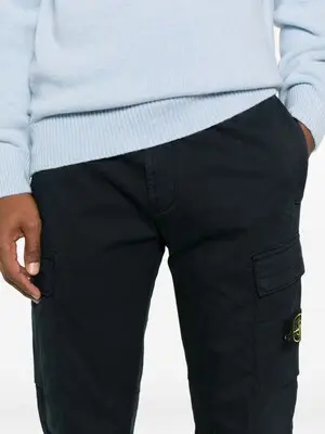 Stone Island Cotton Cargo Trousers - Blue