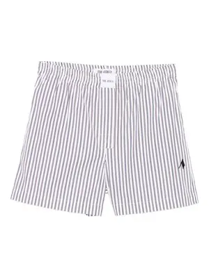 Attico Striped Cotton Shorts - Multi
