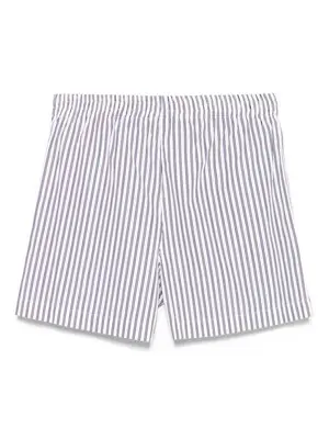 Attico Striped Cotton Shorts - Multi