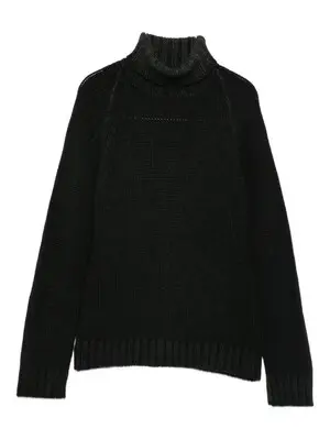 BASE Wool Turtleneck Jumper - Green