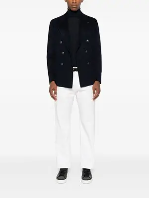 DRUMOHR Turtleneck Long Sleeve Sweater - Blue