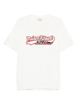 AUTRY X MAISON KITSUNE Logo Cotton T-shirt - White