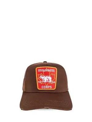 Dsquared2 Cap With Embroidered Patch - Brown