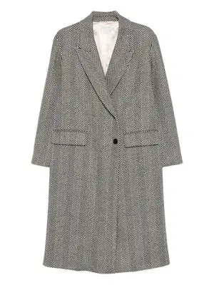Women's Tailored Herringbone Wool Coats