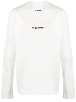 JIL SANDER Sweater With Logo - White