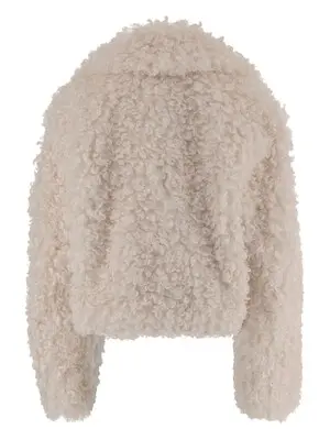 STAND STUDIO Smara Faux Fur Jacket - White