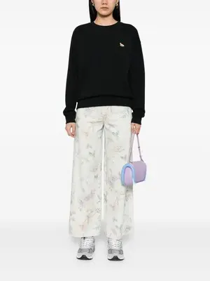 Maison Kitsuné Baby Fox Cotton Sweatshirt - Black