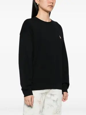 Maison Kitsuné Baby Fox Cotton Sweatshirt - Black