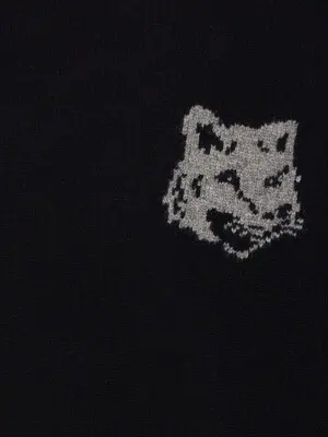 Maison Kitsuné Fox Head Wool Jumper - Black