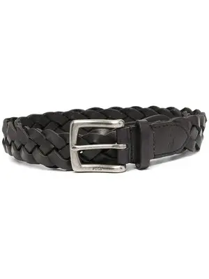 Polo Ralph Lauren Woven Leather Belt - Black