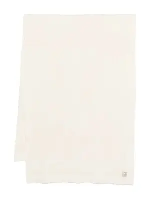 TOTEME Wool Monogram Scarf - White