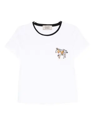 ALESSANDRO ENRIQUEZ Embroidered Cotton T-shirt - White