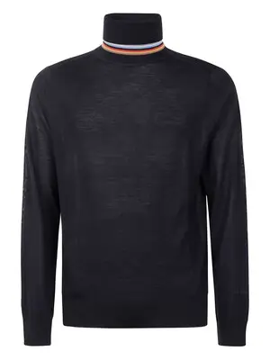 Paul Smith Wool Turtleneck Sweater - Black