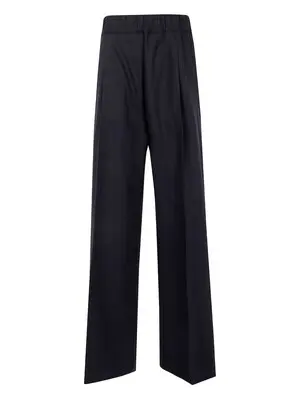 SEMICOUTURE Wool Wide Leg Trousers