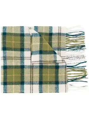 Barbour Tartan Lambswool Scarf - Green