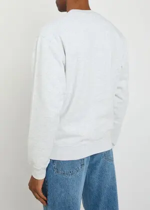 Jacquemus Le Sweatshirt Grosgrain Cotton Sweatshirt - Grey