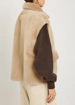 ARMA Edha Shearling Sleeveless Jacket