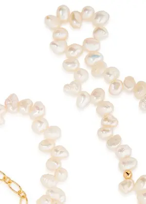 Anni Lu Y Drop 18kt Gold-plated Necklace
