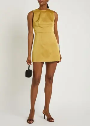 Staud Garden Satin Mini Dress