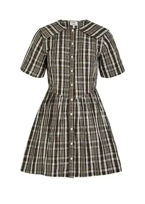DAMSON MADDER Checked Taffeta Mini Dress - Multicoloured
