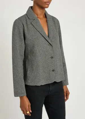 Eileen Fisher Notch Textured Cotton-blend Jacket