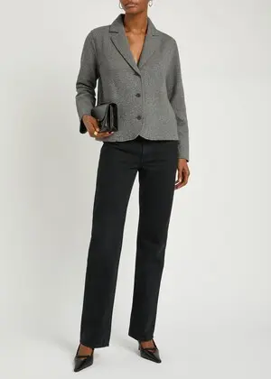 Eileen Fisher Notch Textured Cotton-blend Jacket