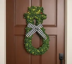 GIRL NEXT DOOR BY CAROLYN GRACIE Illum Faux Boxwood Wreath - One-color
