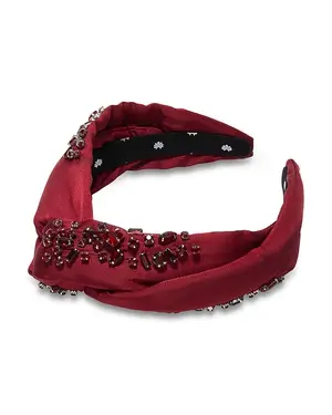 Lele Sadoughi Marlene Jeweled Headband - Garnet