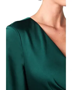 Coast Wrap Satin Maxi Bridesmaids Dress