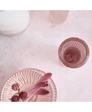 THE COLLECTIVE HOME Pressed Pink Martini Glasses, Set Of 4